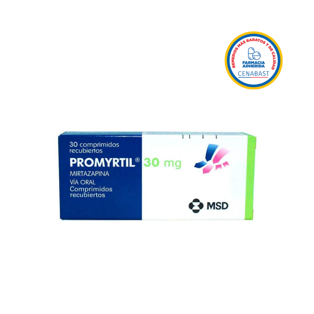 PROMYRTIL 30 MG COMP REC X30 (MIRTAZAPINA) CENABAST – Farmagran