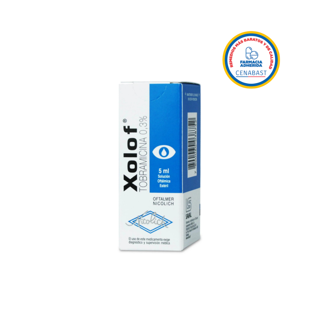 XOLOF 0,3% SOL OFT X5ML (TOBRAMICINA) CENABAST – Farmagran